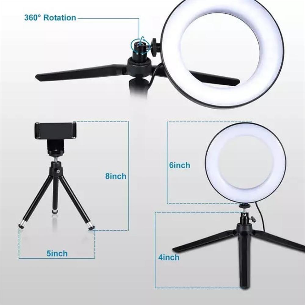 Anillo O Aro De Luz Led 20 Cm Con Tripode De Mesa | Carulla Anillo O Aro De Luz Led 20 Cm Con Tripode De Mesa | Carulla