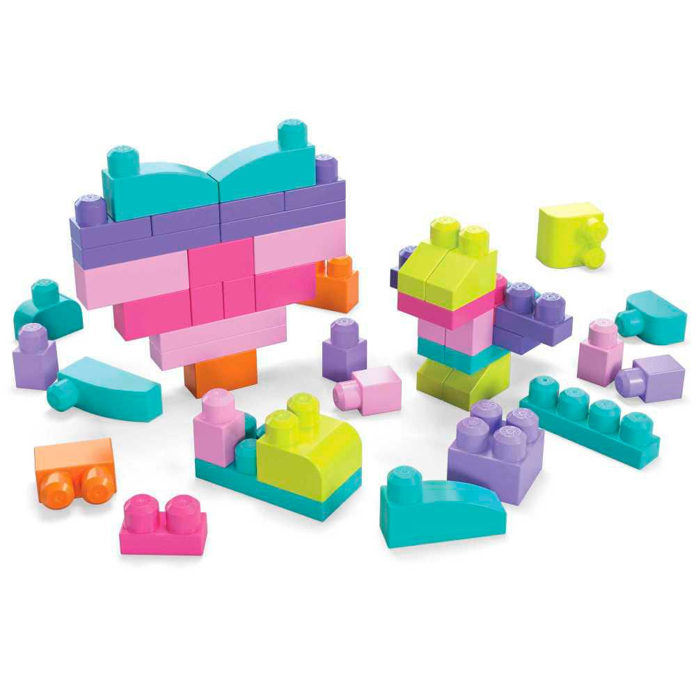 MEGA BLOKS Gran Bolsa Rosa para Construir Armable