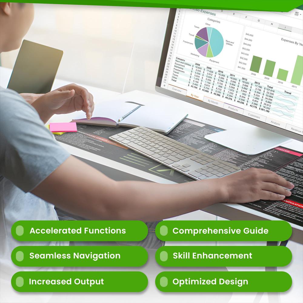 Mouse Pad Extendido Con Atajos Y Fórmulas De Excel | Carulla