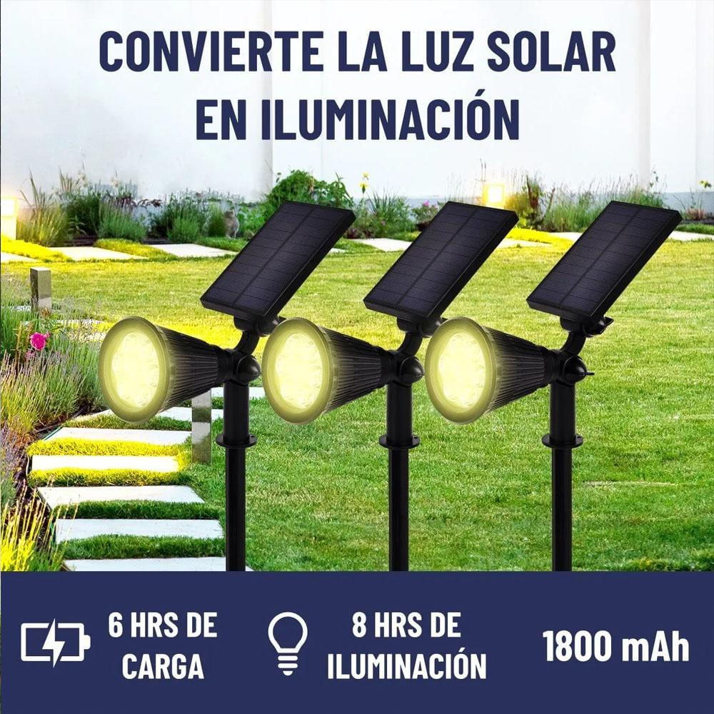 Lampara Reflector Solar Led Exterior Maxwell Jardi | Carulla Lampara Reflector Solar Led Exterior Maxwell Jardi | Carulla